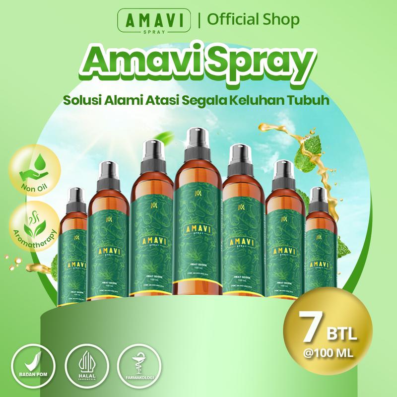 Amavi Spray - Obat Spray Herbal Terapi 100ml (7 botol) - Shop | Tokopedia