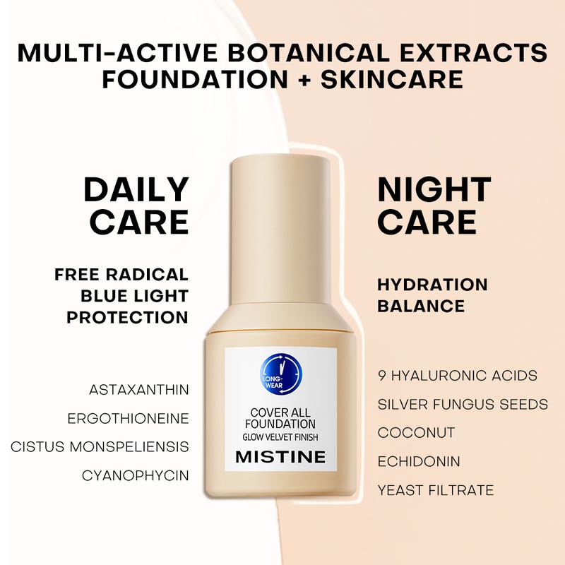 MISTINE Long-lasting Concealer Moisturizing Liquid Foundatio - TikTok ...