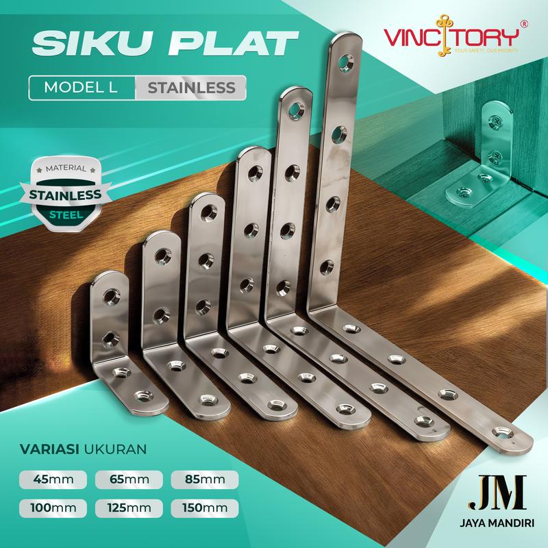 Vincitory Plat Siku L Besi Stainless Siku Verseng Tebal 2mm Ukuran ...
