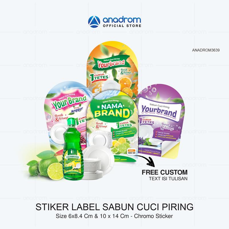 Sticker Kemasan Sabun Cuci Piring | Sticker Label Kemasan Botol - Shop ...