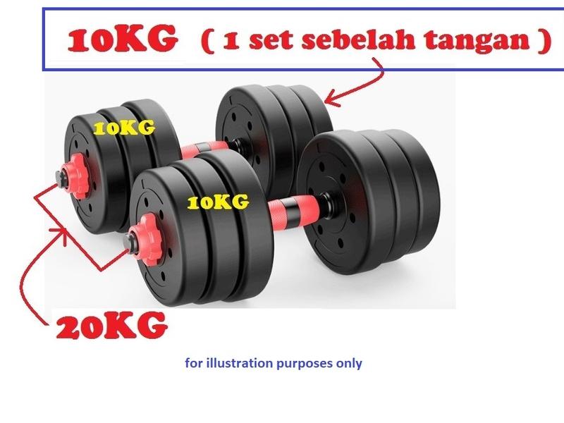 10kg 20kg Dumbel Plat Besi Crom Angkat Berat Bina Badan Otot - TikTok ...