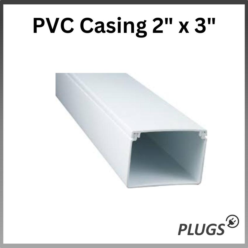 Air Con PVC Casing / Trunking 2 x 3 for Electrical Air Cond Pipe ...