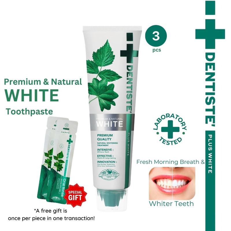 Dentiste Premium & Natural White Toothpaste 100g + Free Oral - TikTok ...