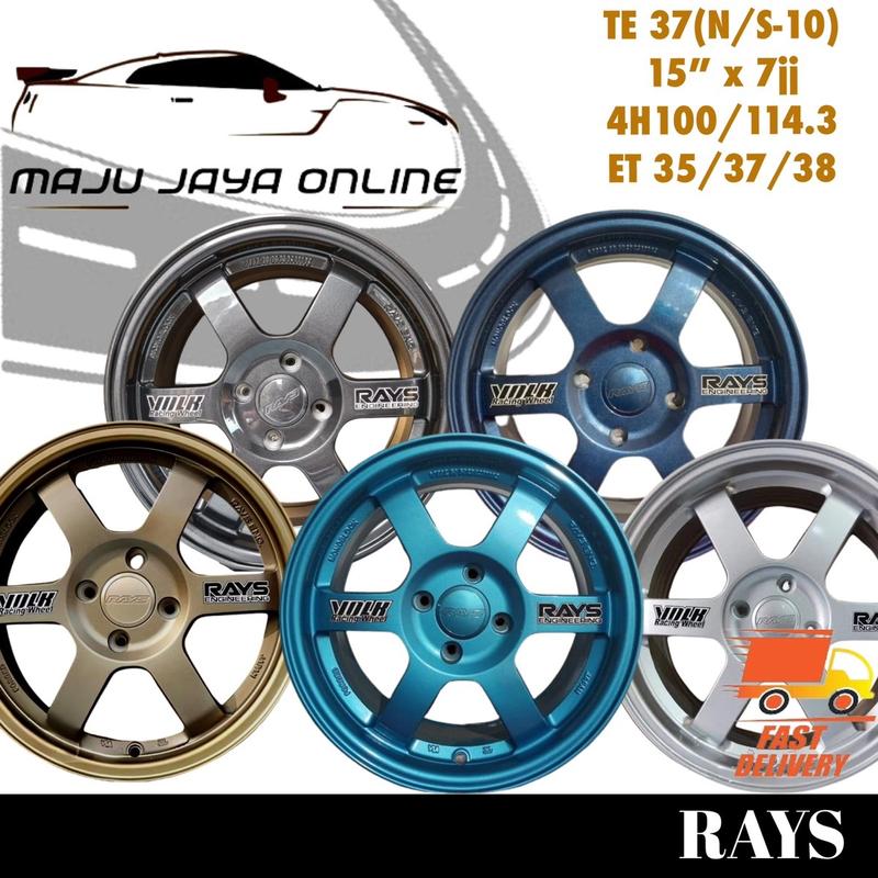 NEW SPORT RIM 15” RAYS TE37 15Inch 4,5H100/114(1set 4pcs)Proton ...