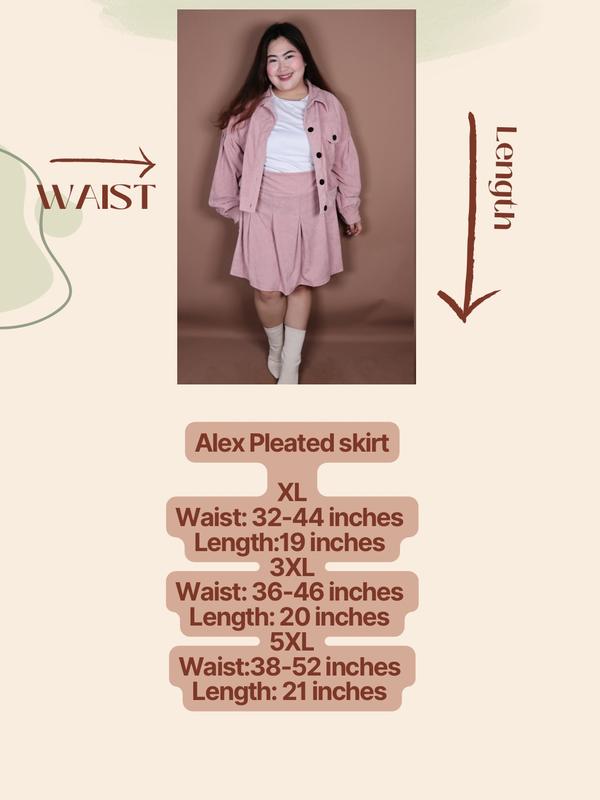 alex plus size corduroy pleated skirt xl,3xl and 5xl womenswear ...