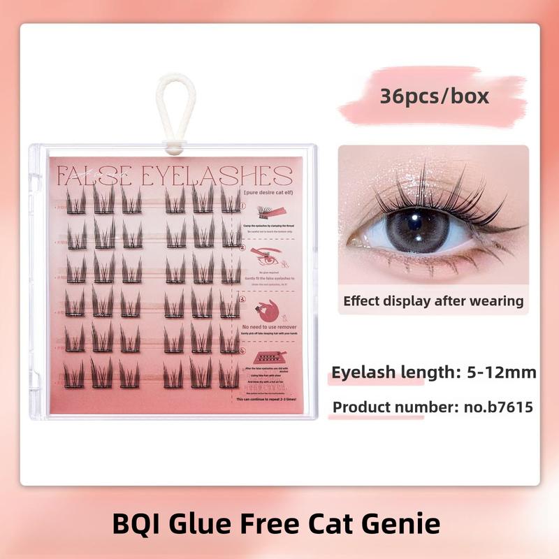 BQI Glue Free Eyelashes makeup Self Adhesive Cosmetic Lash - TikTok ...