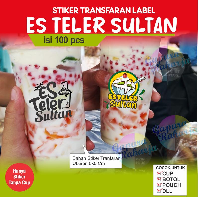 Stiker Kemasan Es Teler Sultan Isi 100 Transfaran - Shop | Tokopedia