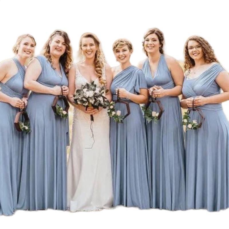 DUSTY BLUE Infinity Dress with Attached Tube Floorlength - TikTok Shop ...