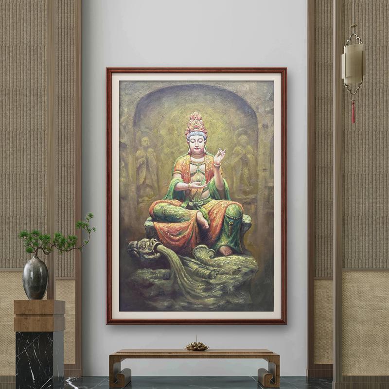 Zhang Junlong's "Pure Bottle Guanyin", original art, pure hand-painted ...