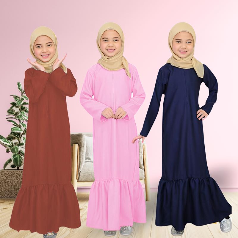 Chic Muslimah Kids' Frill Jubah: Trendy Baju for Your Little - TikTok ...