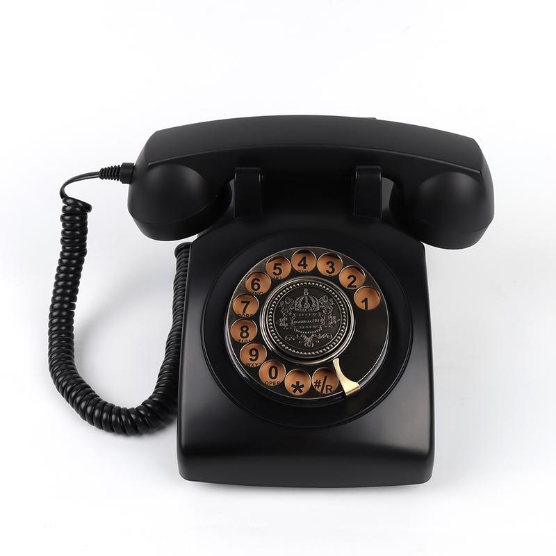 Telefon Antik Desktop Klasik, Borong, Hitam Logam, Buku Tetamu ...