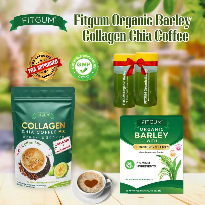 [FDA Approved] FITGUM Barley Powder Organic 50x Glutathione Collagen ...