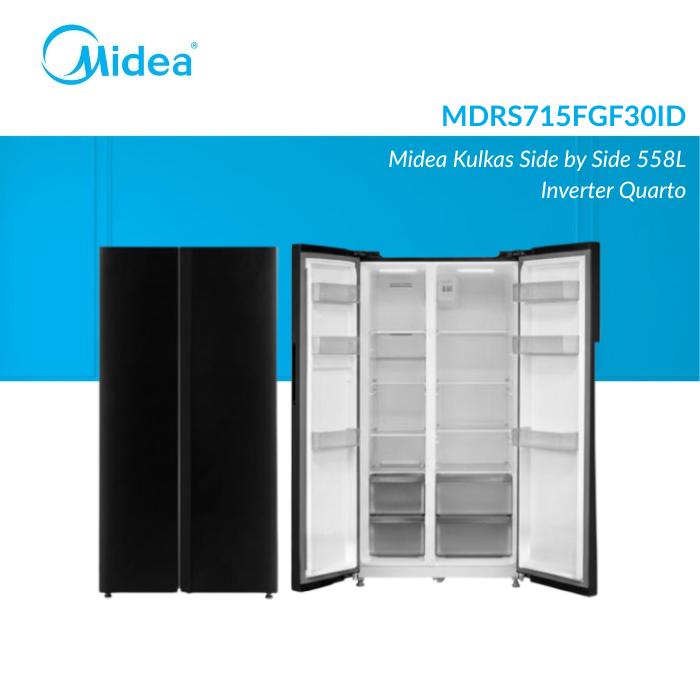 Promo Midea Kulkas Side By Side 558L Inverter Quattro MDRS715FGF30ID ...