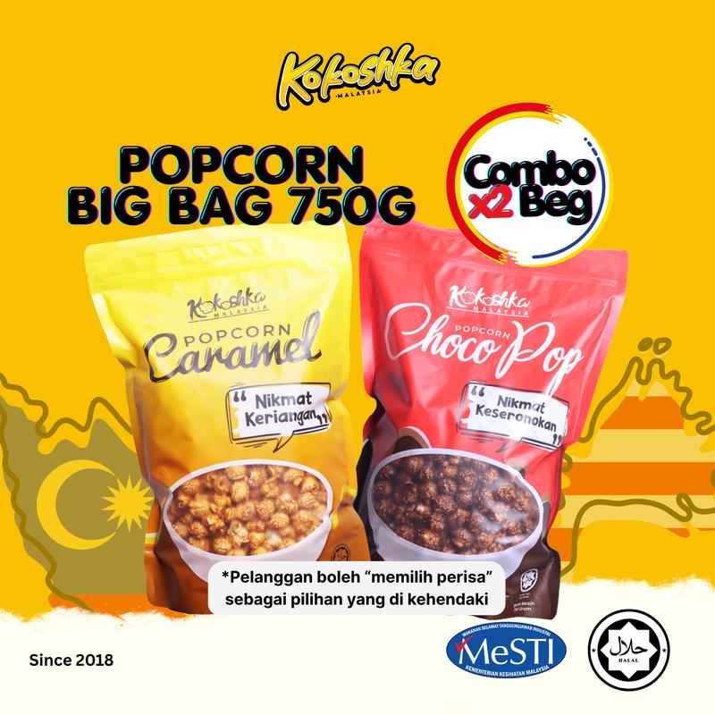 Big Bag Popcorn COMBO 750g - 2 Bags Kokoshka Malaysia - TikTok Shop ...