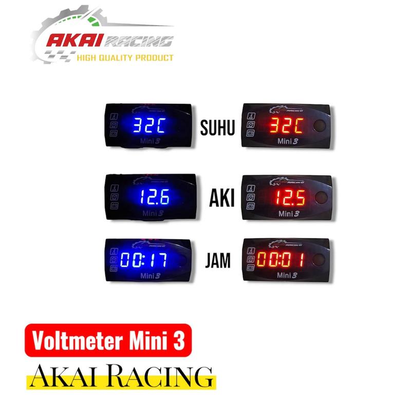Volt Meter Akai Racing 3 in 1 Voltmeter Akai Volt Meter Moto - Shop ...