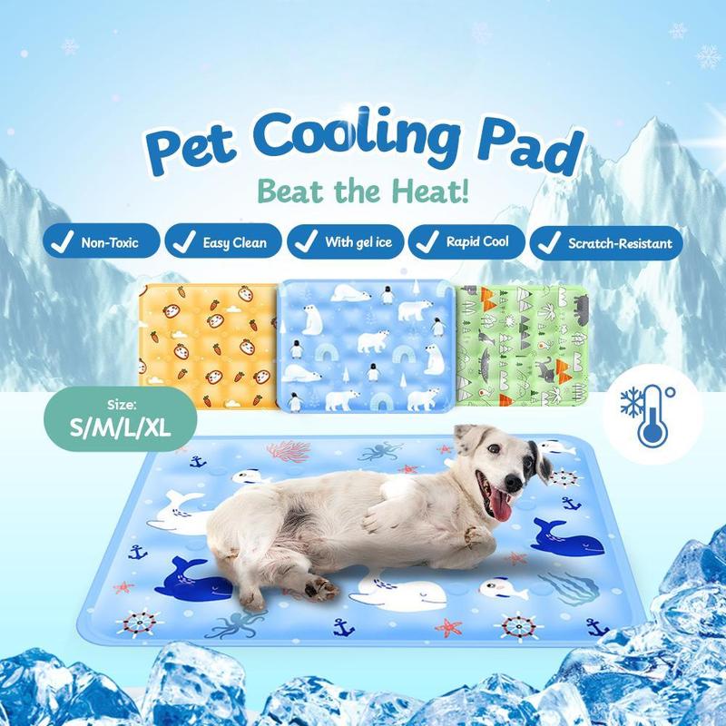 Pet Cooling Pad Self-Cooling Gel Mat Relief from Heat Waterproof ...