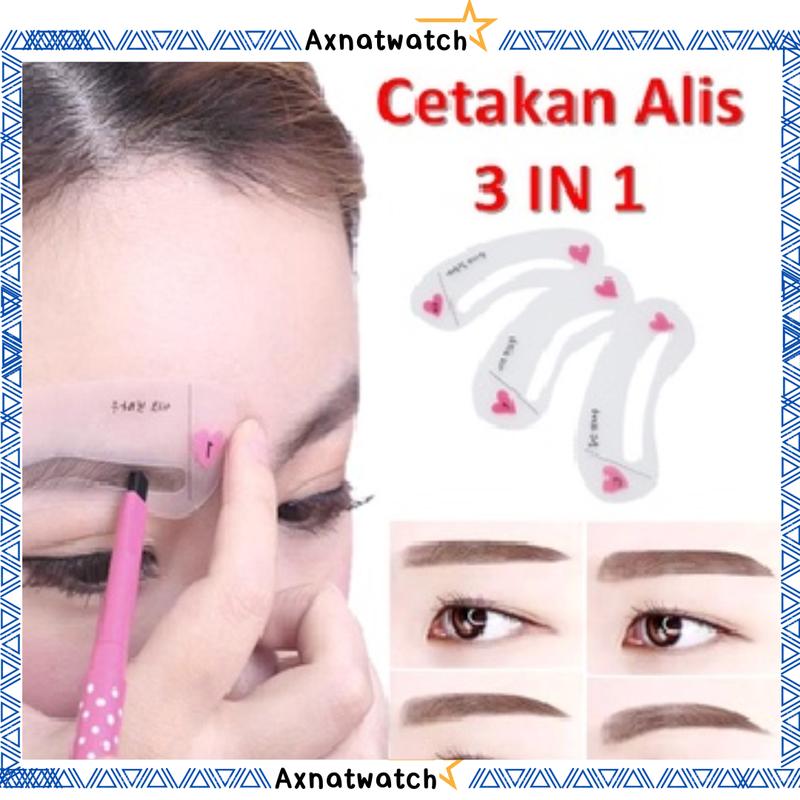 AXNAT Mini Brow Class Cetakan Alis 3 Model CETAKAN ALIS KOREA ISI 3 PCS ...