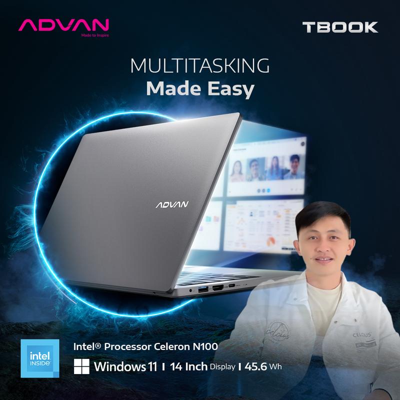 [Exclusive Rivel Sumigar] (FREE TAS) ADVAN TBOOK Intel N100 4GB/128GB ...