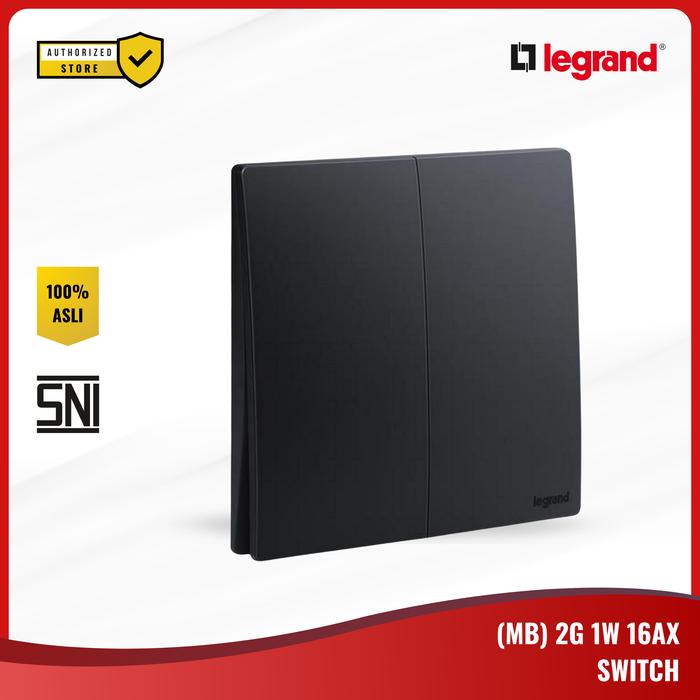 Promo Legrand Saklar Mallia Sense 2G Switch 1W 16AX Matt Black 281002MB ...