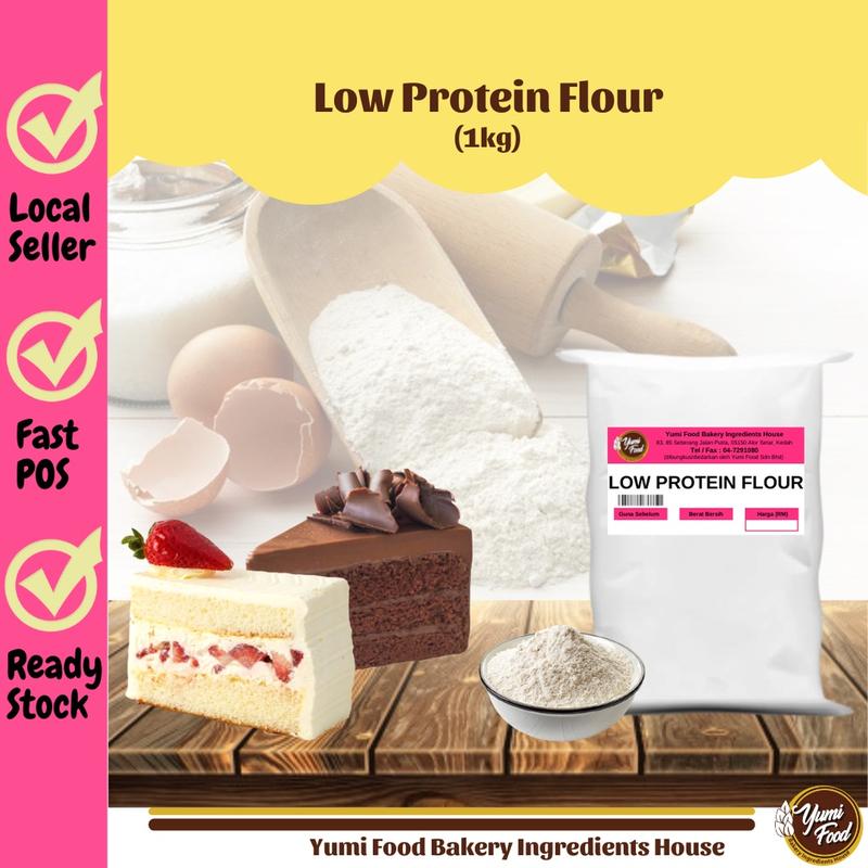 [READY STOCK] 1kg Low Protein Flour/ Cake Flour/ Tepung Low Protein ...
