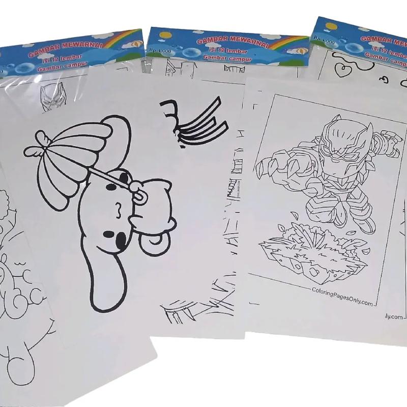 EDUKASI KERTAS MEWARNAI ANAK BELAJAR MEWARNAI GRATIS ONGKIR COD KARTUN ...