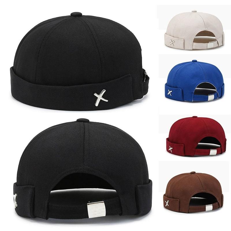 Vintage Style Brimless Docker Cap Cotton Solid Color Vintage - TikTok ...