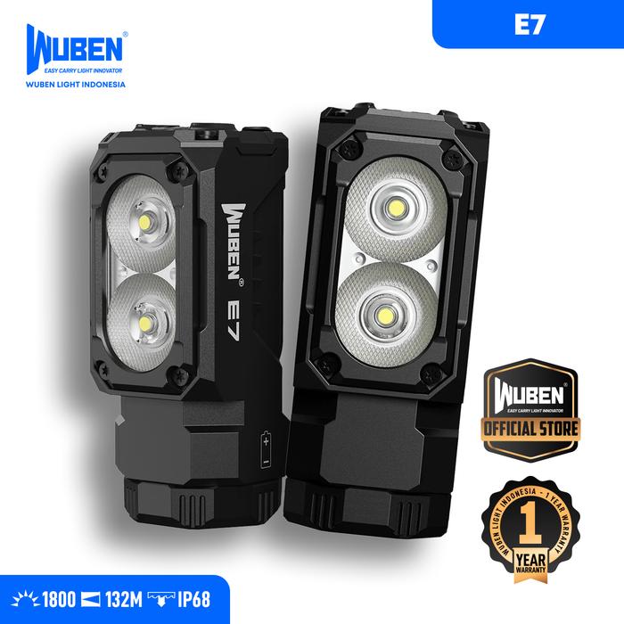 Promo Wuben E7 Multi-functional EDC Flashlight Senter Kepala - 1800 ...
