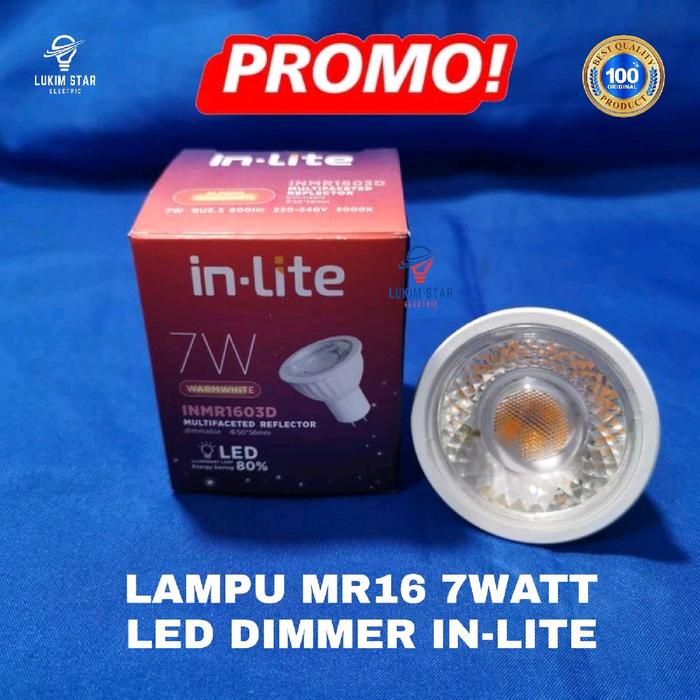 Jual Lampu LED MR16 7Watt Dimmer Inlite / Lampu Dimmable Inlite 7W MR16 ...
