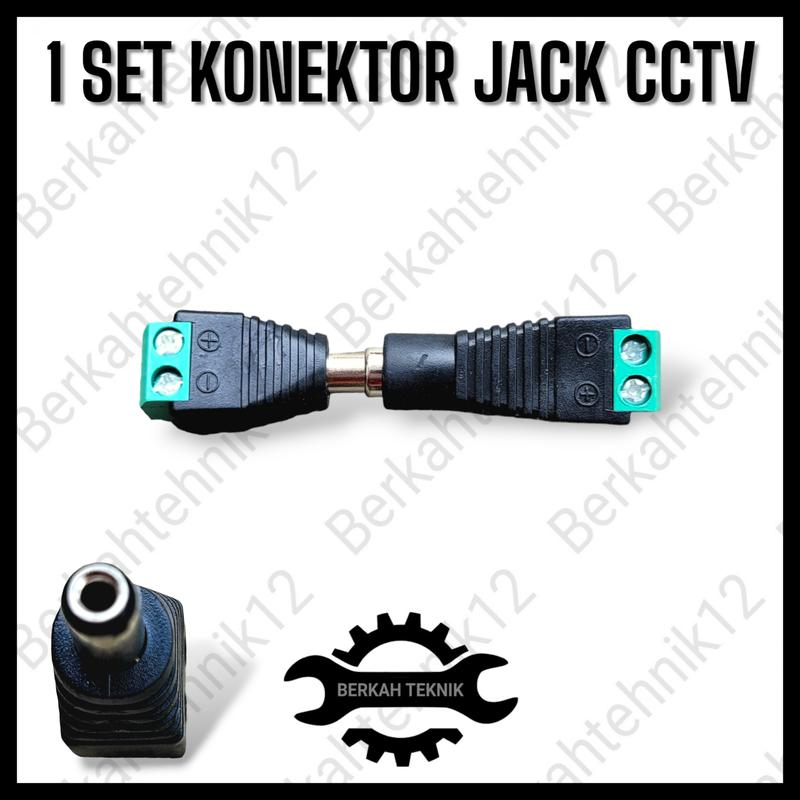 1 pasang Jek DC male female konektor jack power sambung adaptor - Shop ...