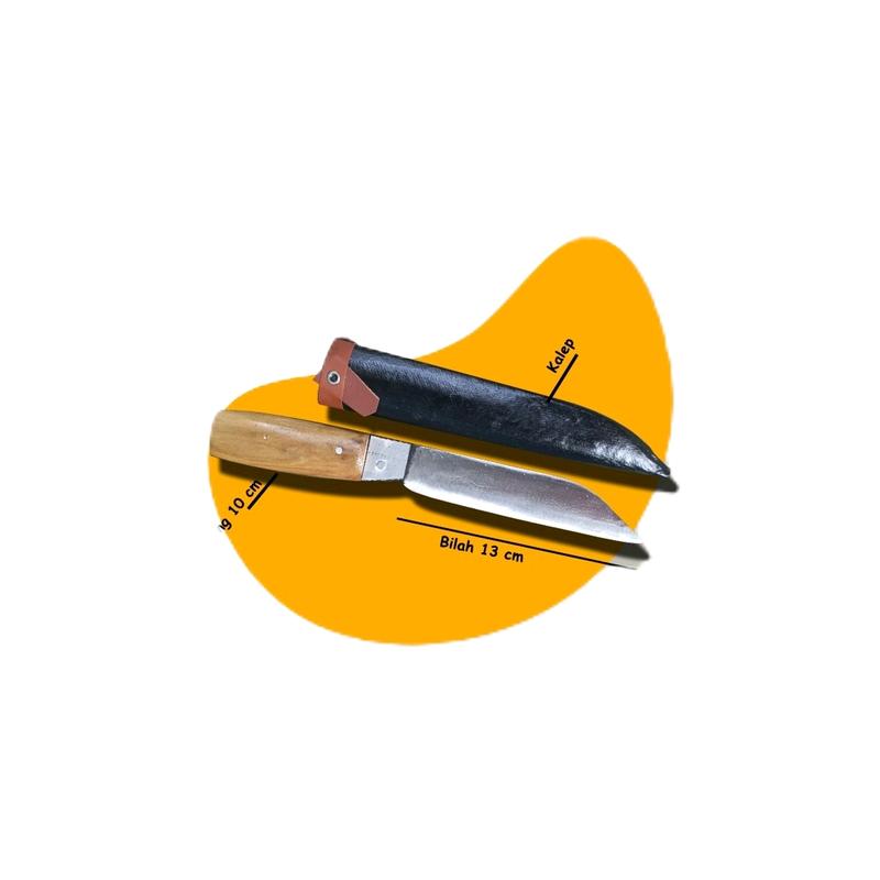 pisau dapur, handle kayu mahoni, sarung nya dari bahan kalep - Shop ...