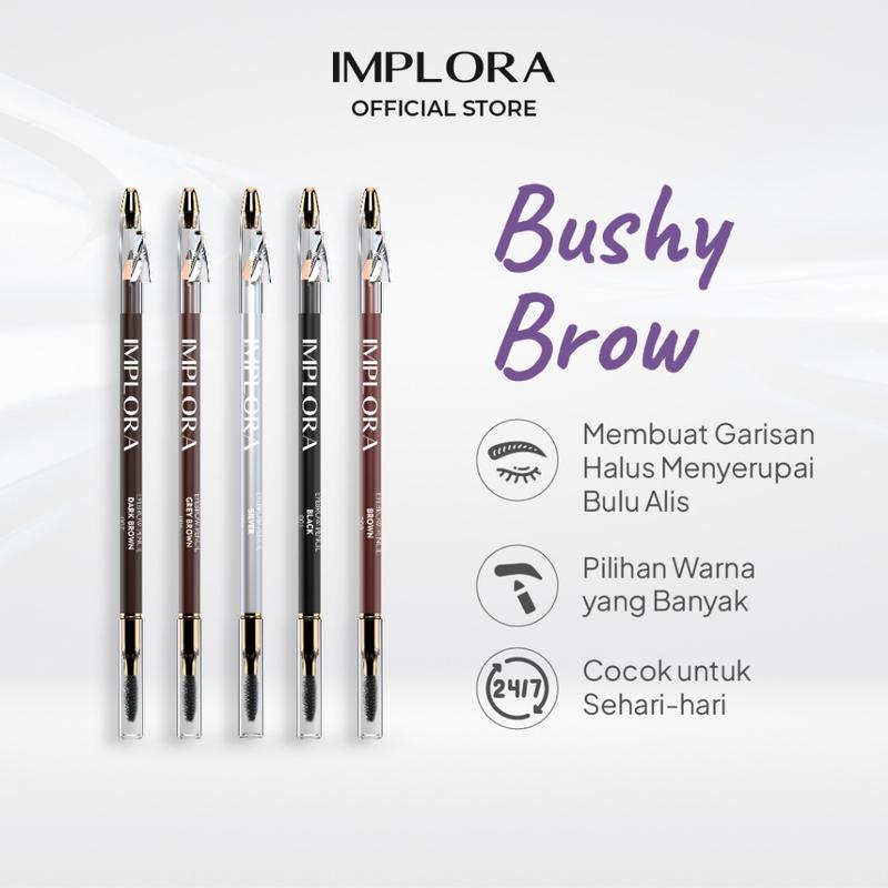 Pensil Alis Implora 2in1 BPOM - Eyebrow Pencil + Serutan + Sikat ...