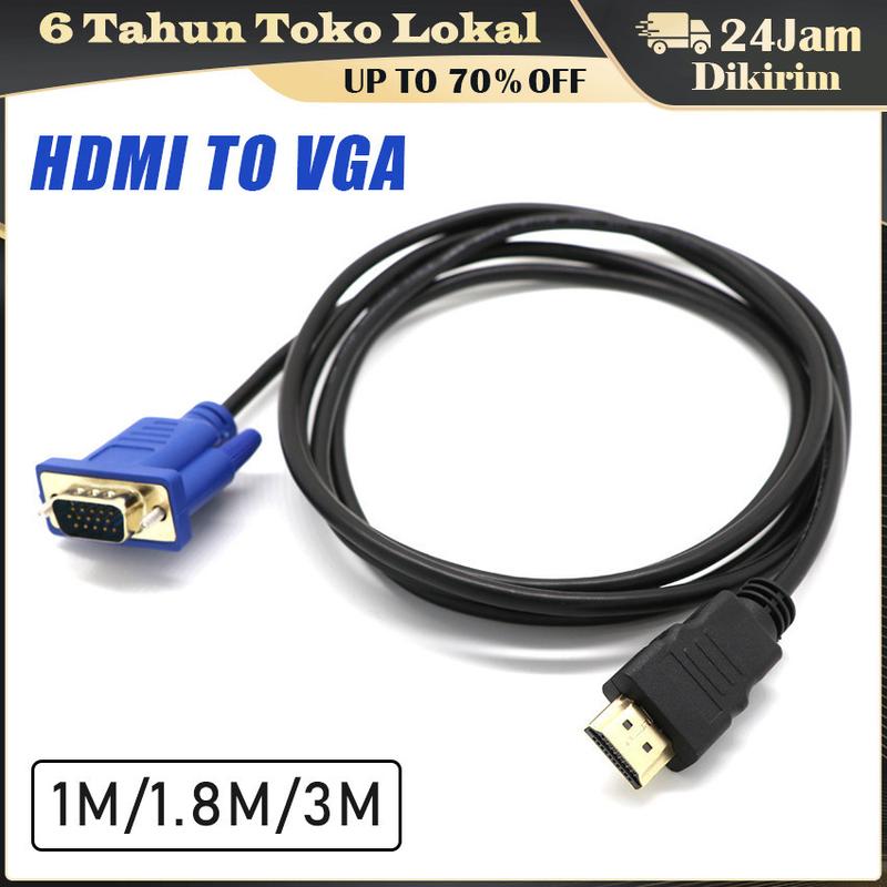 1/1.8/3 Meter Kabel HMDI Ke VGA / Converter HDMI To VGA Projector ...