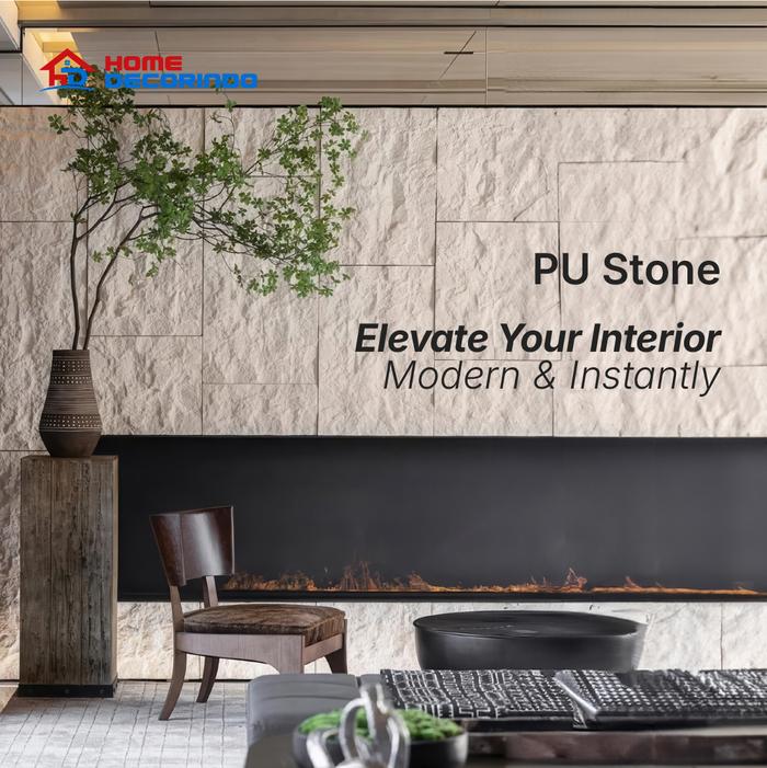 Promo Wallpaper panel PU Stone Rock Panel Batu Dinding Motif Batu Alam ...