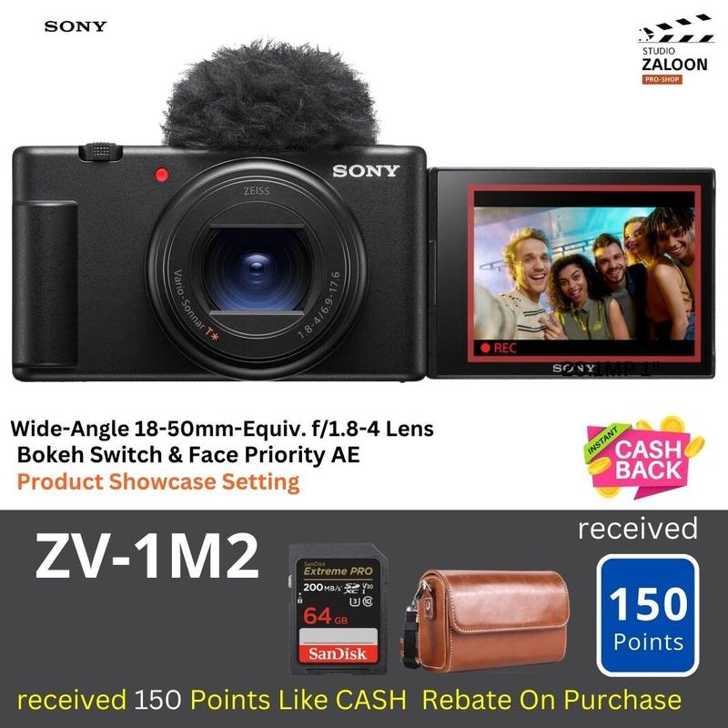 Sony ZV-1 II Digital Camera (Black) [ vlog ZV1M2 /vlogging ZV1II - TikTok Shop Malaysia