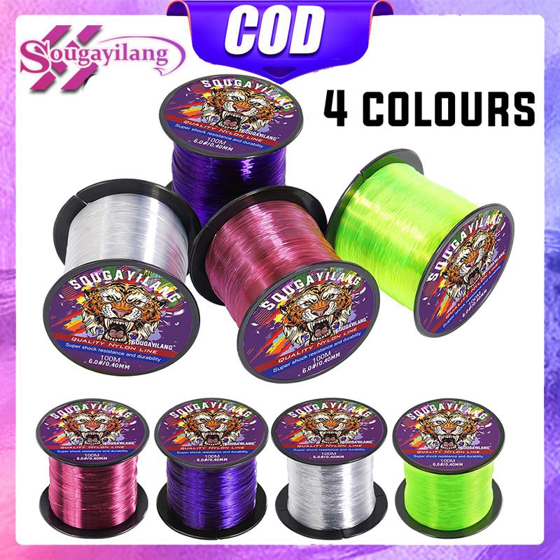 Sougayilang Fishig Line 100M 0.14MM-0.40mm Fishing Line 4 Colors ...