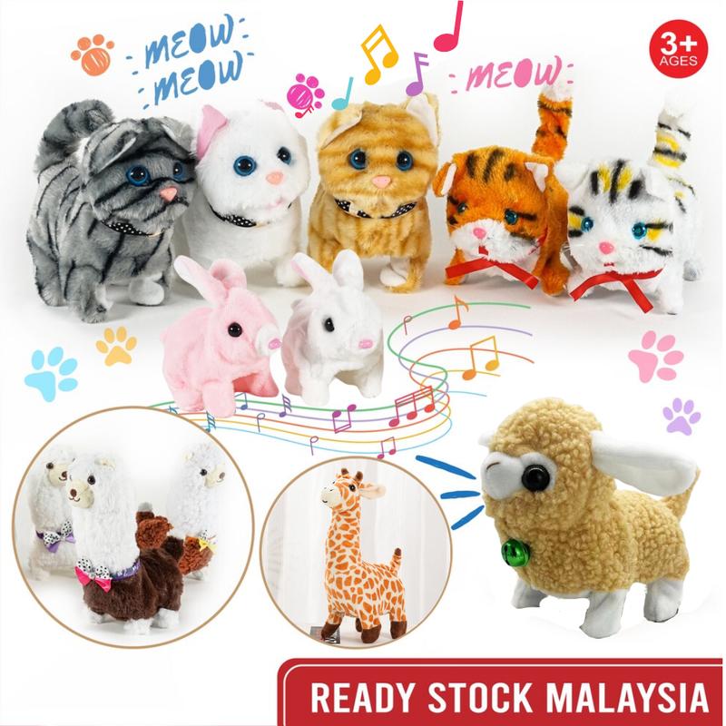 Electric Rabbit Mainan Children Electronic Walking Plush Bunny - TikTok ...