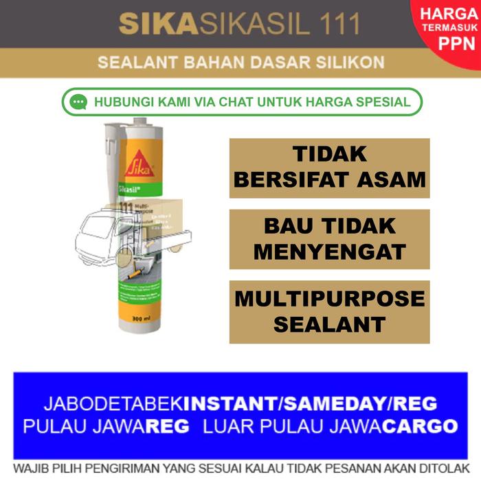 Jual Sikasil AP sealant neutral / sika sikasil 111 multipurpose 300 ml ...