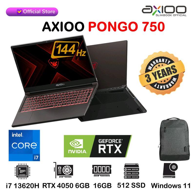 LAPTOP AXIOO PONGO 750 | i7 13620H 16GB 512GB RTX 4050 6GB WINDOWS ...