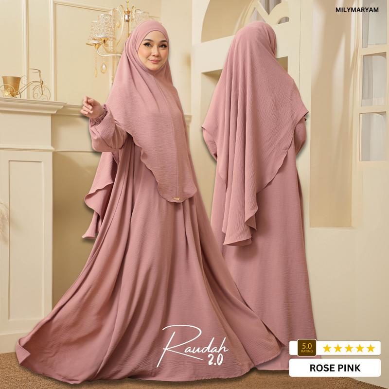 [NEW] Set Raudah 2.0 - Set Jubah Cardigan Effect & Khimar Labuh ...