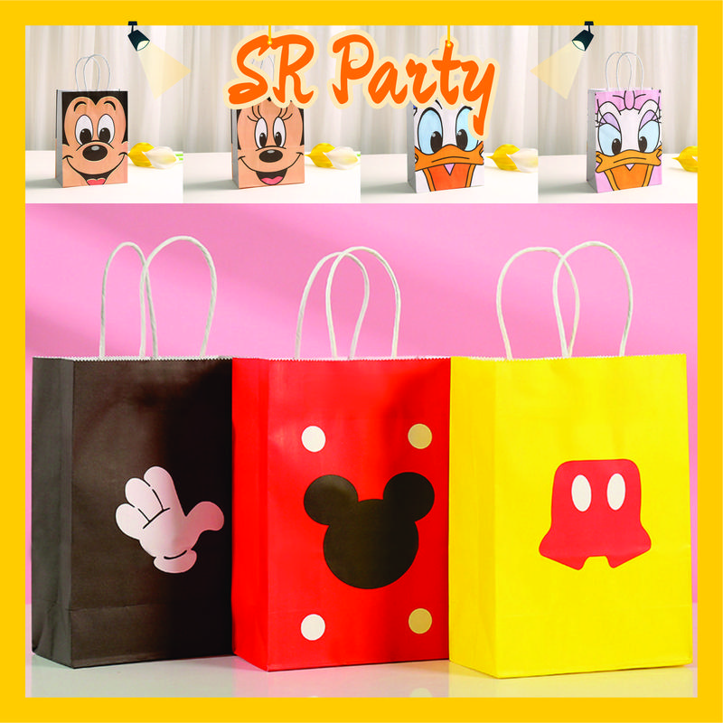 (PPB3) Cute Cartoon Paper Bag Mickey Birthday Party Paper Ba - TikTok ...