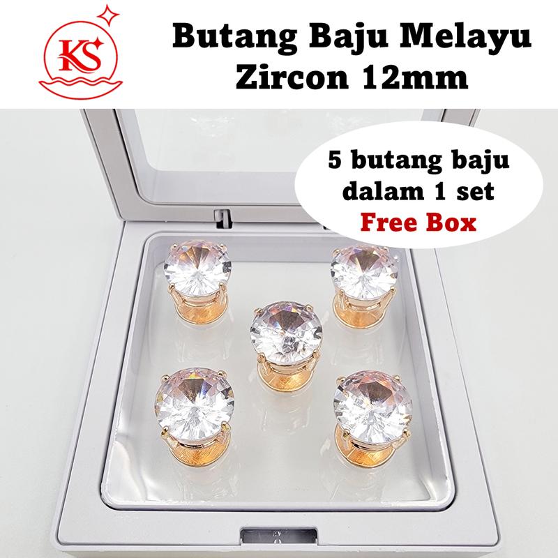 Butang Baju Melayu Zircon Bulat 12mm - TikTok Shop Malaysia