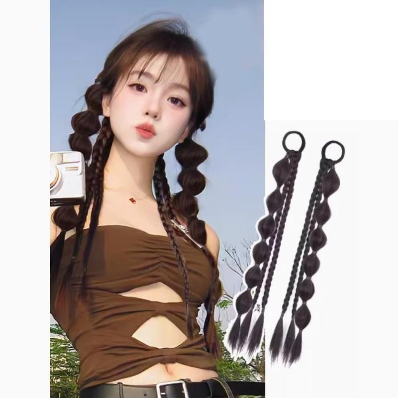 Y2K Wig Braid Colorful Sweet Fried Dough Twists Bubble Braid - TikTok ...