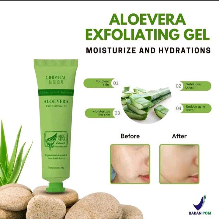 Aloe Vera Exfoliating Gel | Whitening & Moisturize Kulit Cerah Sehat ...