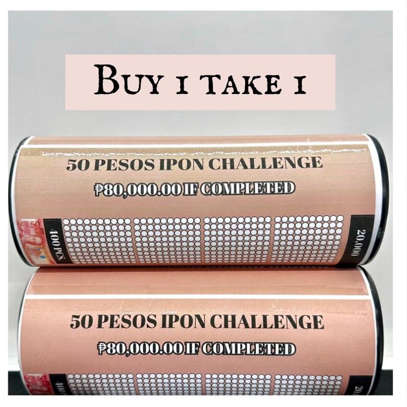 Buy 1 Take 1 Alkansya Ipon Challenge 50 pesos (80,000.00 if completed ...