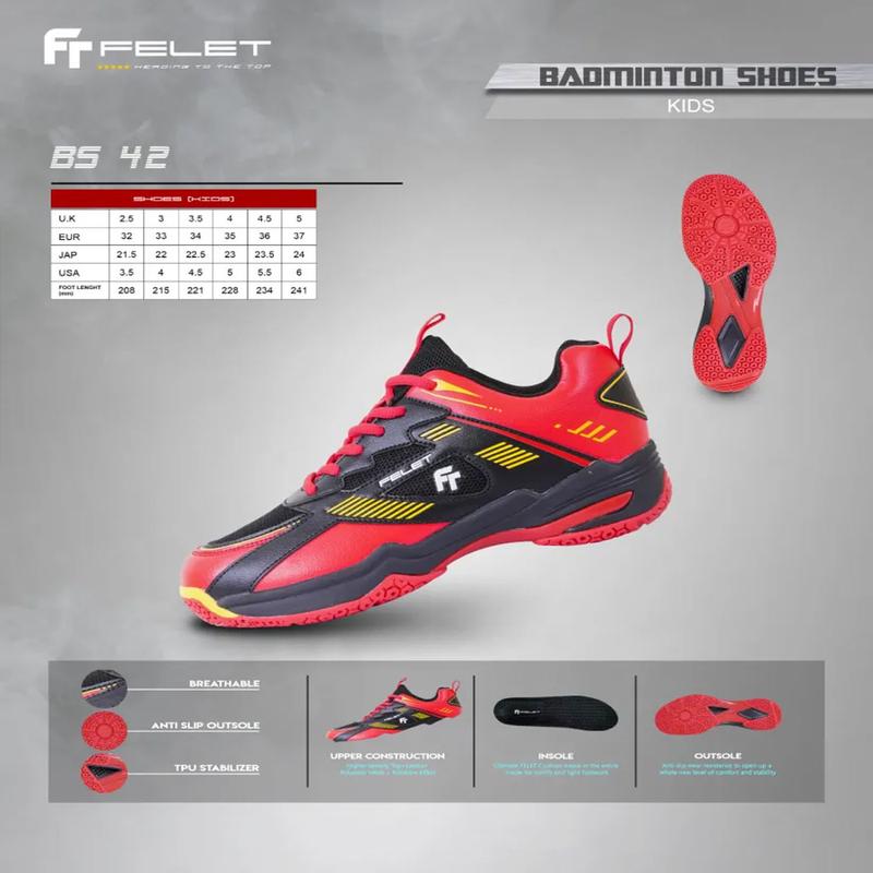 【Original】Ready Stock FELET Badminton Shoes BS 42 BS 46 BS 4 - TikTok ...