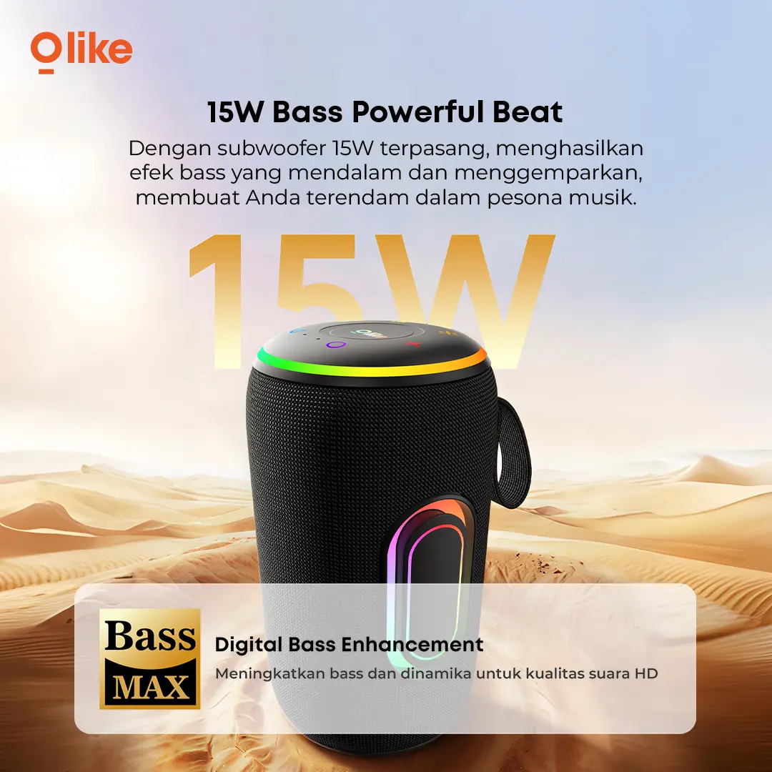 Olike Speaker Bluetooth SF21 15W Super Powerful Bass Speaker Portable ...