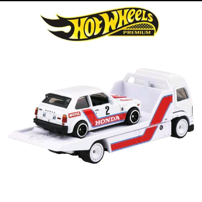 Hotwheels premium team transport Honda Civic custom Vs Aero lift Truck ...