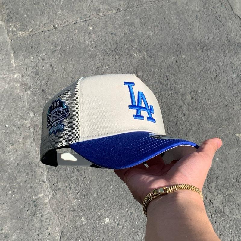 NEW NETCAP A FRAME SNAPBACK HIGH QUALITY CAP(LALA SIDEPATCH CREAM/BLUE ...