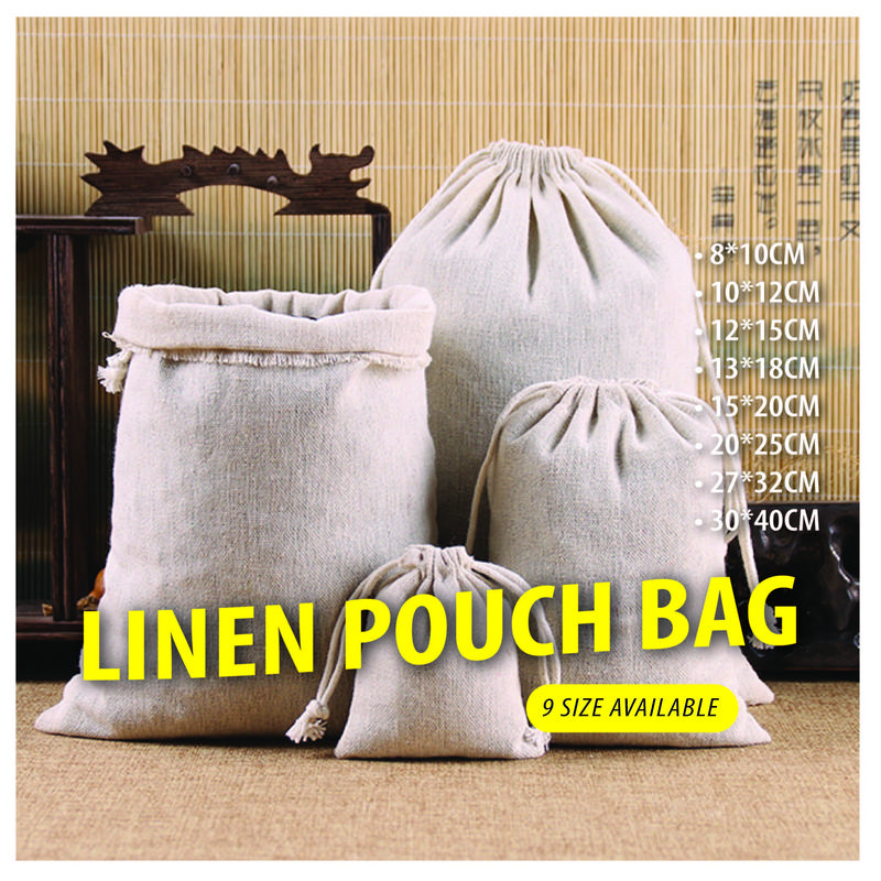 CosyCorner Uncang Guni Cotton | Beg Tarik Linen Burlap | Uncang ...