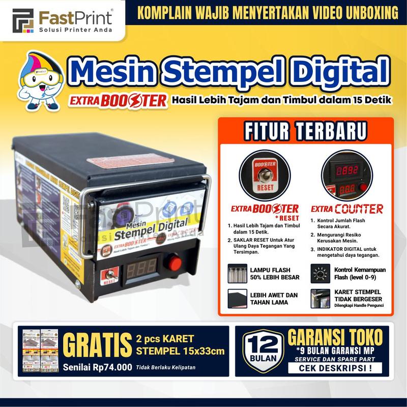 Fast Print Mesin Stempel Digital Extra Booster - Shop | Tokopedia